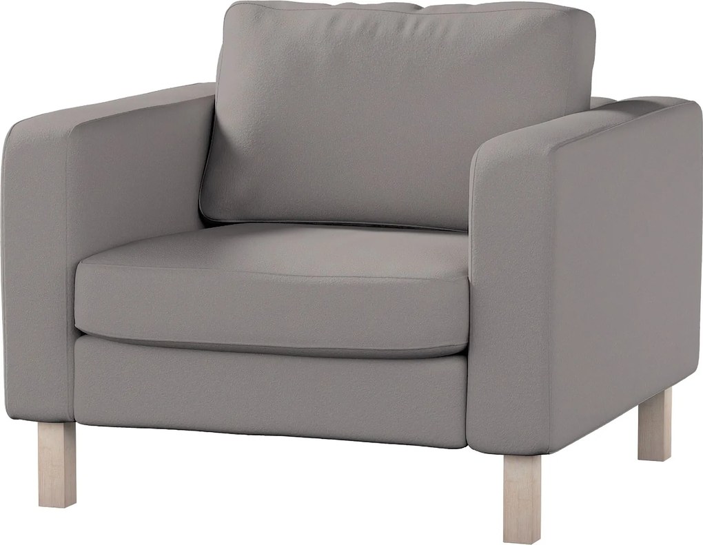Potah na křeslo IKEA Karlstad, krátký barva béžová látka pletený vzor
