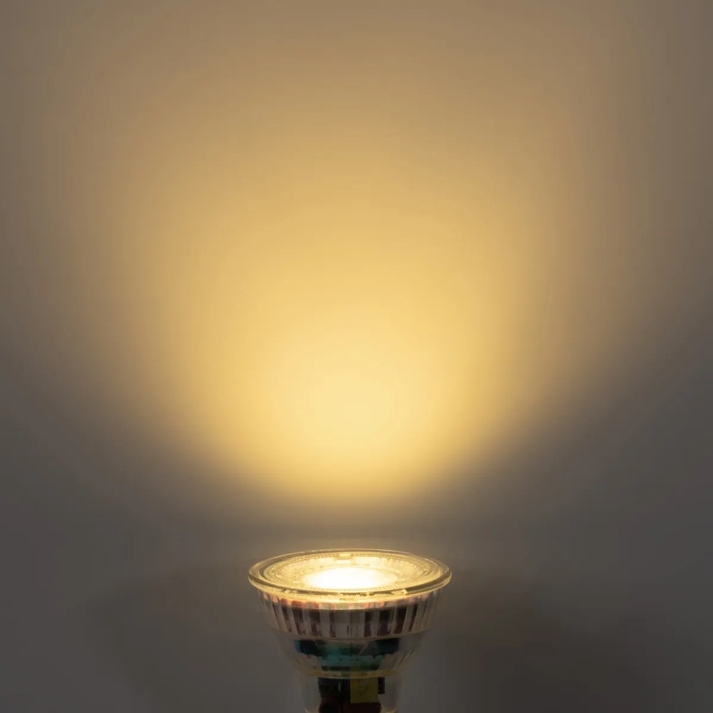 Sada 5 stmívatelných čirých LED žárovek GU10 50mm 2,5W 450 lm 2700K