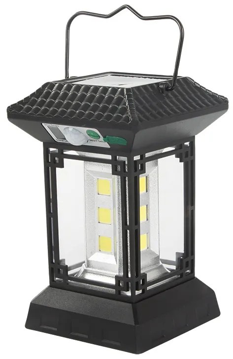 Verk Group Solární lampa se soumrakovým senzorem pohybu 5 režimů 60 led cob s dálkovým ovládáním