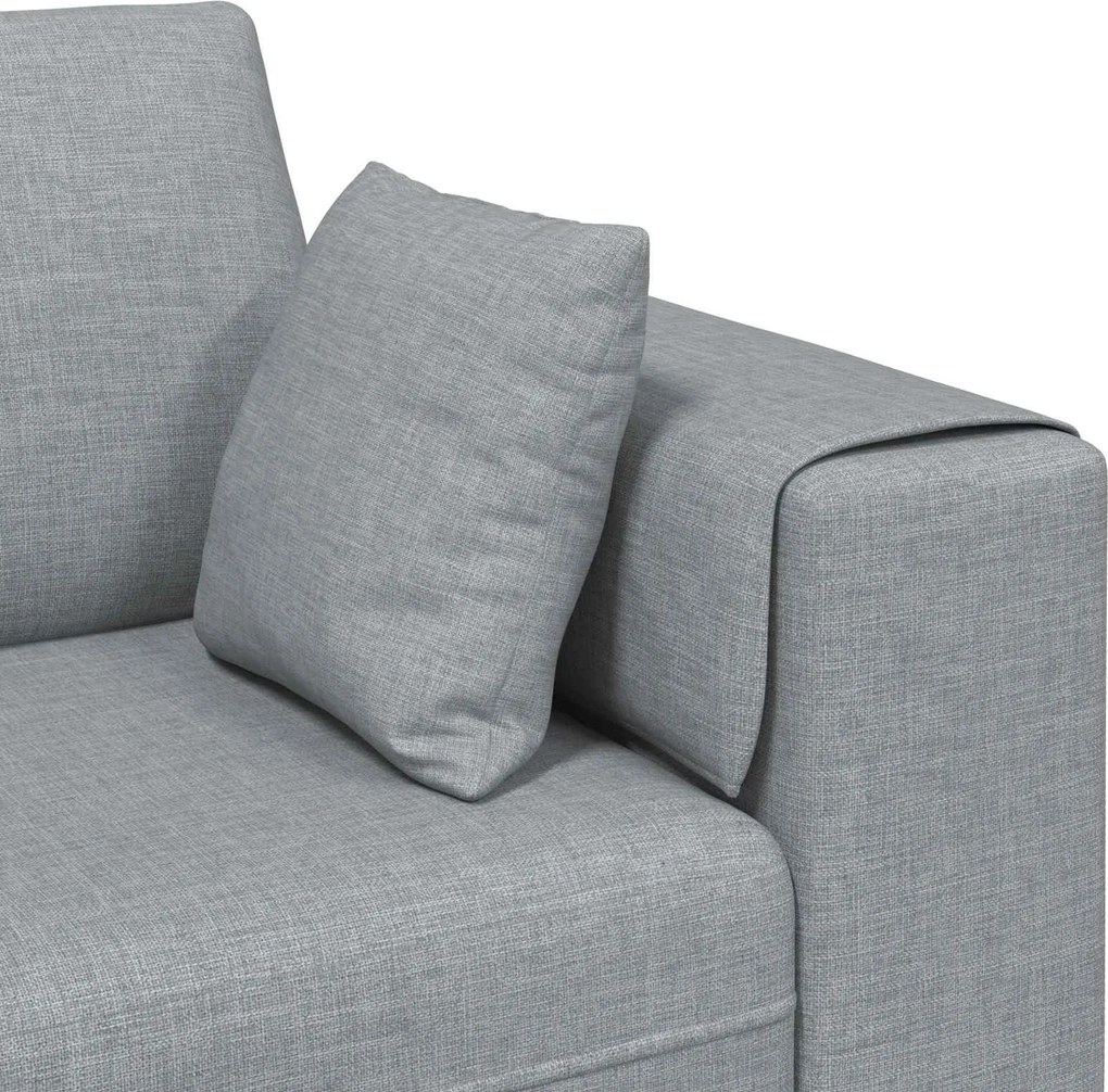 Pohovka 3 ks Světle šedá textil 3335162