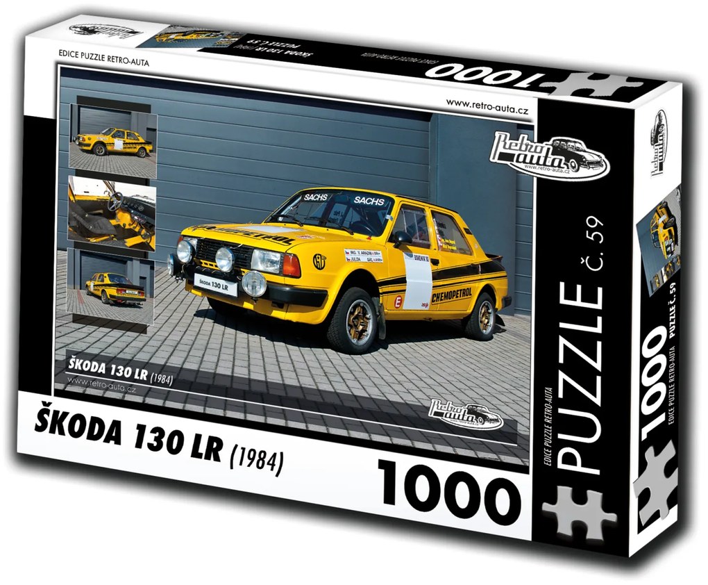 Retro-auta puzzle č. 59 škoda 130 lr (1984) 1000 dílků