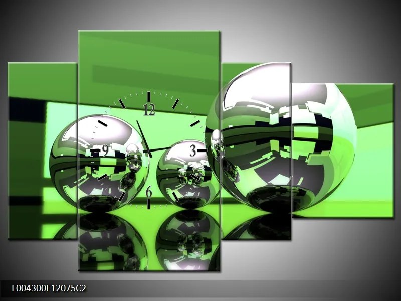 Abstraktní obraz zelených koulí (120x75 cm), 40 dalších rozměrů