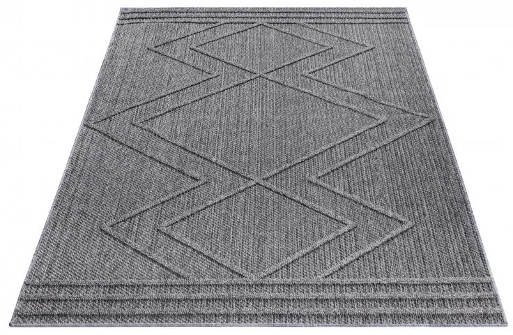 Ayyildiz, Kusový koberec Patara 4954 Grey – na ven i na doma, 120x170, šedá, chodba / předsíň