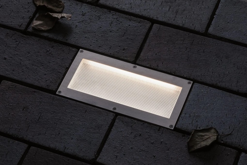 P 94337 Venkovní zemní svítidlo Brick 100 x 200 x 38 mm IP67 1,6W kov/ocel pohybové čidlo - PAULMANN