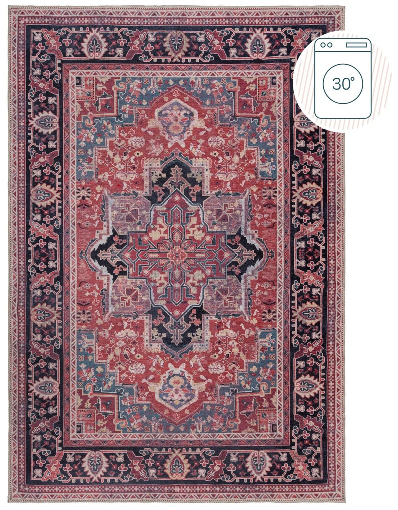 Flair Rugs, Kusový koberec Hebden Windsor Red, 120x170, červená, ložnice