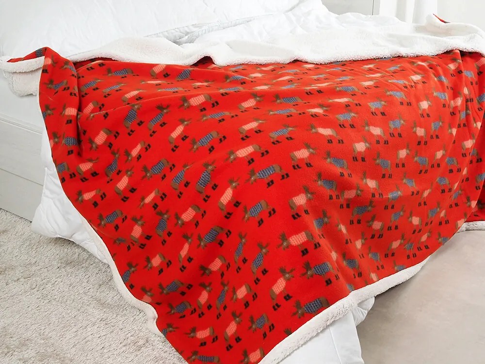 B.E.S. Petrovice Beránková deka Buffalo Sobíci, 150 x 200 cm