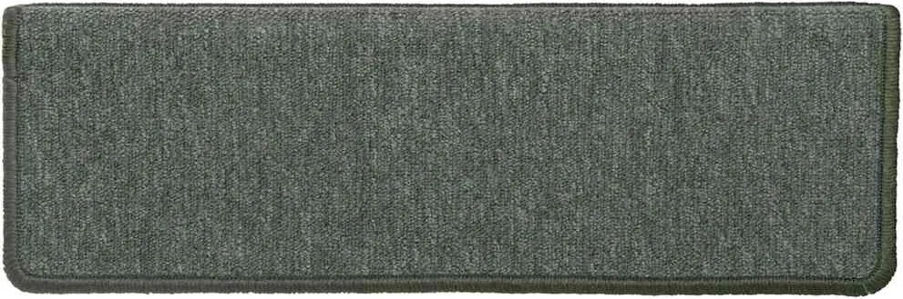 Schodové rohože 15 ks 65 x 21 x 4 cm tmavě zelené s obdélníkovým okrajem 326193