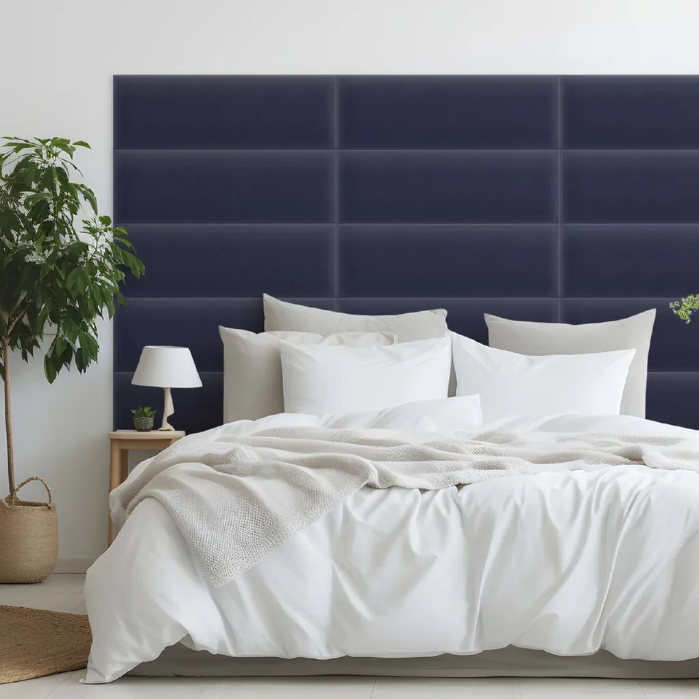 Sametový čalouněný panel - Obdélník - 80x20cm Farba: Tmavá šedofialová