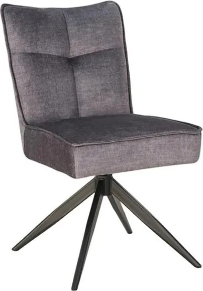 Designová otočná židle Narayan šedý samet