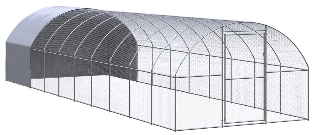 Venkovní klec pro kuřata 3 x 10 x 2 m pozinkovaná ocel 3095476
