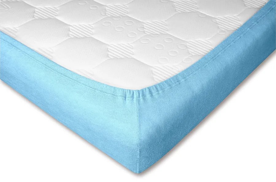 DADKA Froté prostěradlo světle modré Rozměr 100x200x20