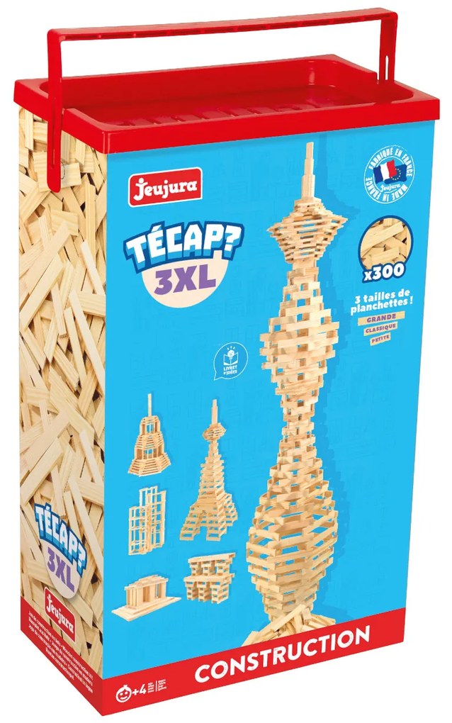 Jeujura Dřevěná stavebnice Técap 3XL 300 dílů