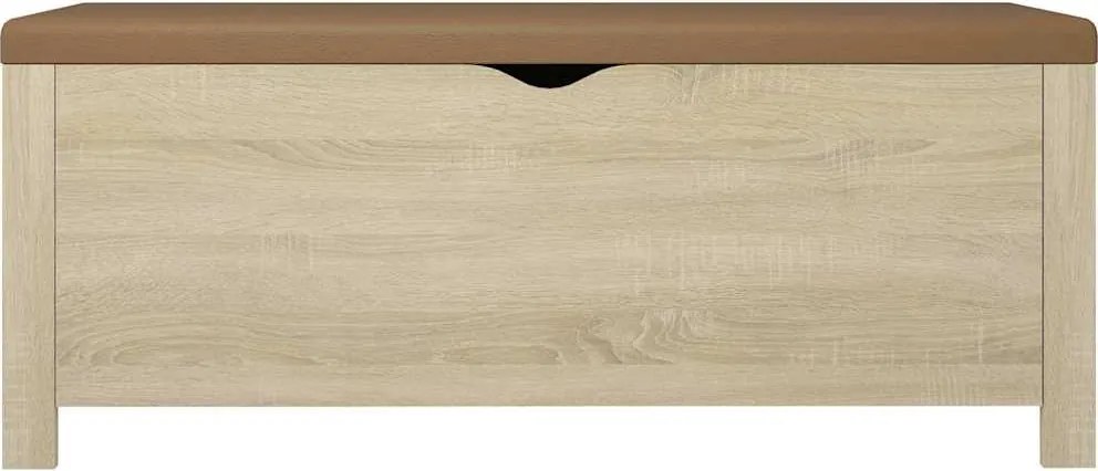 Úložný box s poduškou dub sonoma 105x40x45cm kompozitní dřevo 326771