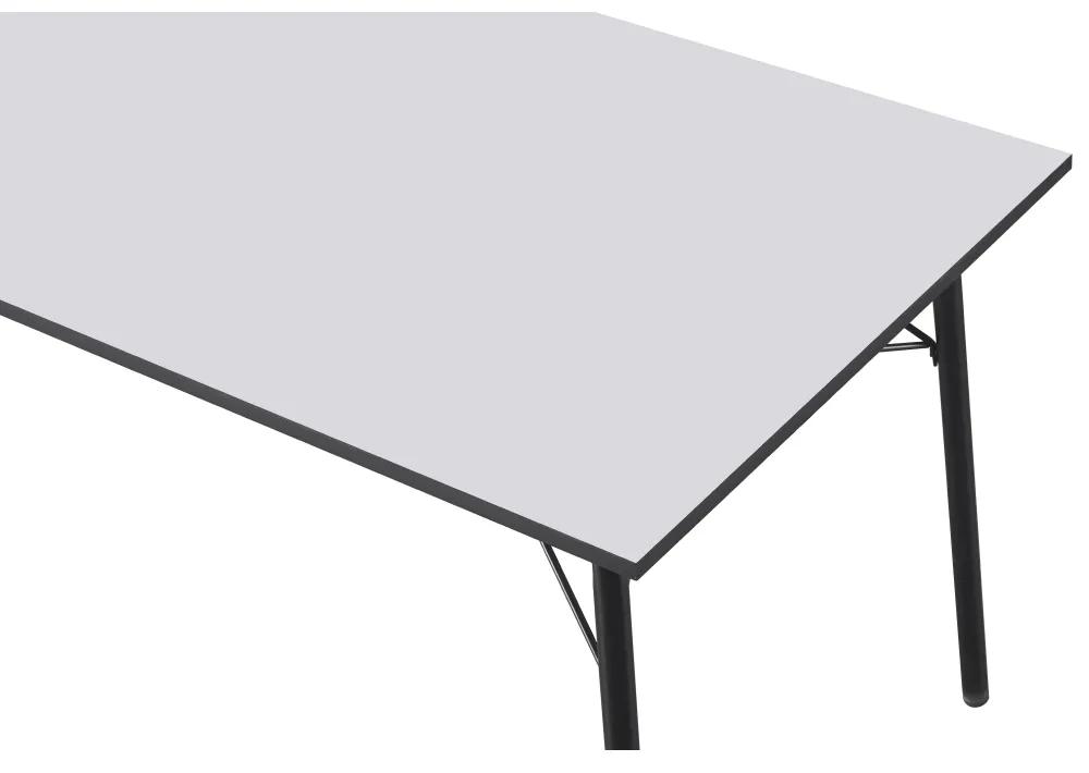 Kondela Jídelní stůl, bílá/černá, 160x80x75 cm, NALAK TYP 3