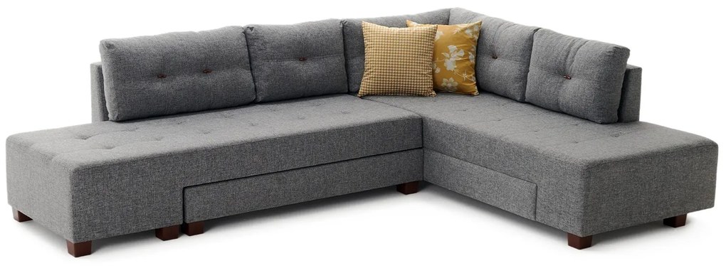 Atelier del sofa Rozkládací rohová pohovka MANAMA šedá pravý roh 825BLC1181