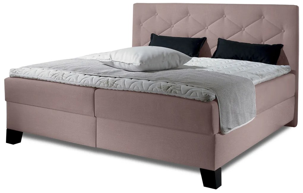 New Design Diva Boxspring 180x200cm růžovohnědá