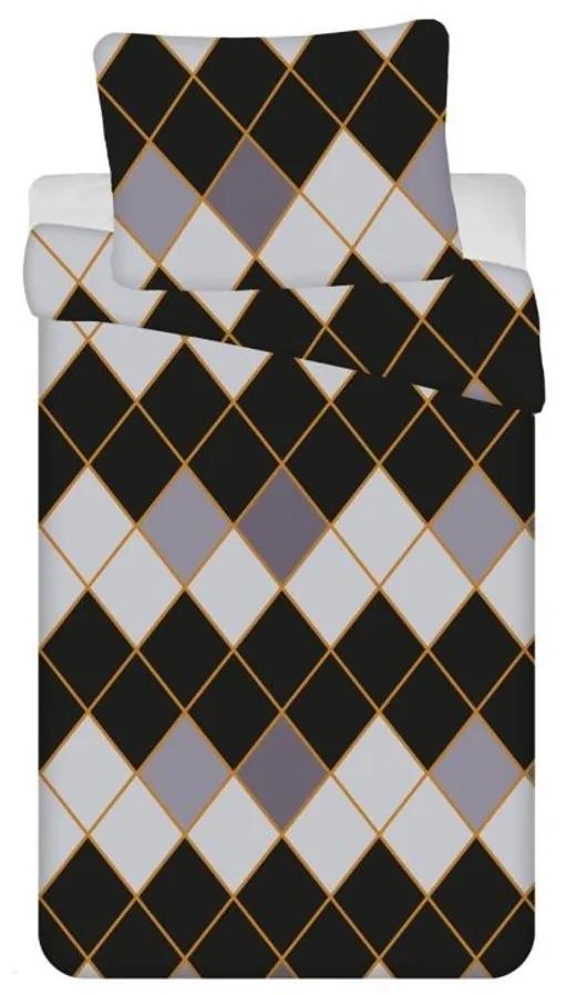 JERRY FABRICS 3D Povlečení Káry černé micro Polyester - mikrovlákno, 140/200, 70/90 cm