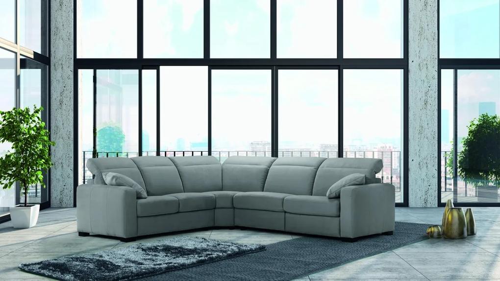 Pregio Italia sofa&relax Rohový gauč ZAK Provedení: 2 místná + lehátko, Vzorník látek: tekno fibra 33 dark grey