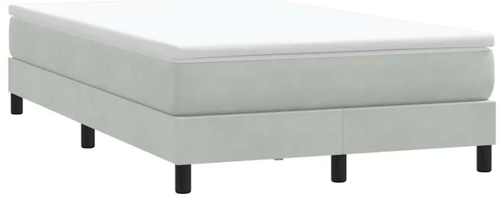 Postel Box Spring bez matrace světle šedá 120x210 cm samet 3315819