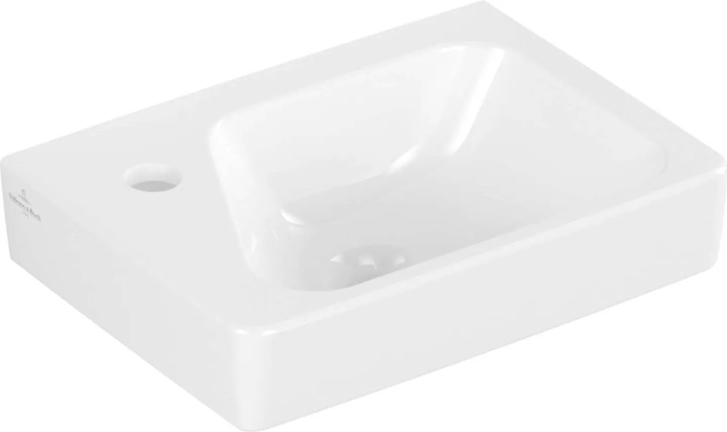 Villeroy & Boch Architectura - Umývátko 36x26 cm, bez přepadu, s otvorem pro baterii vlevo, alpská bílá 43853701