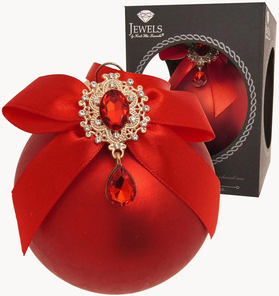 Ručně malovaná vánoční ozdoba Rhinestones + Bow