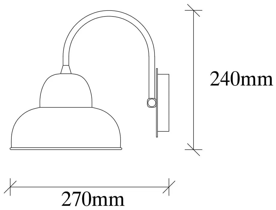 Nástěnné svítidlo v mosazné barvě ø 20 cm Multan – Opviq lights