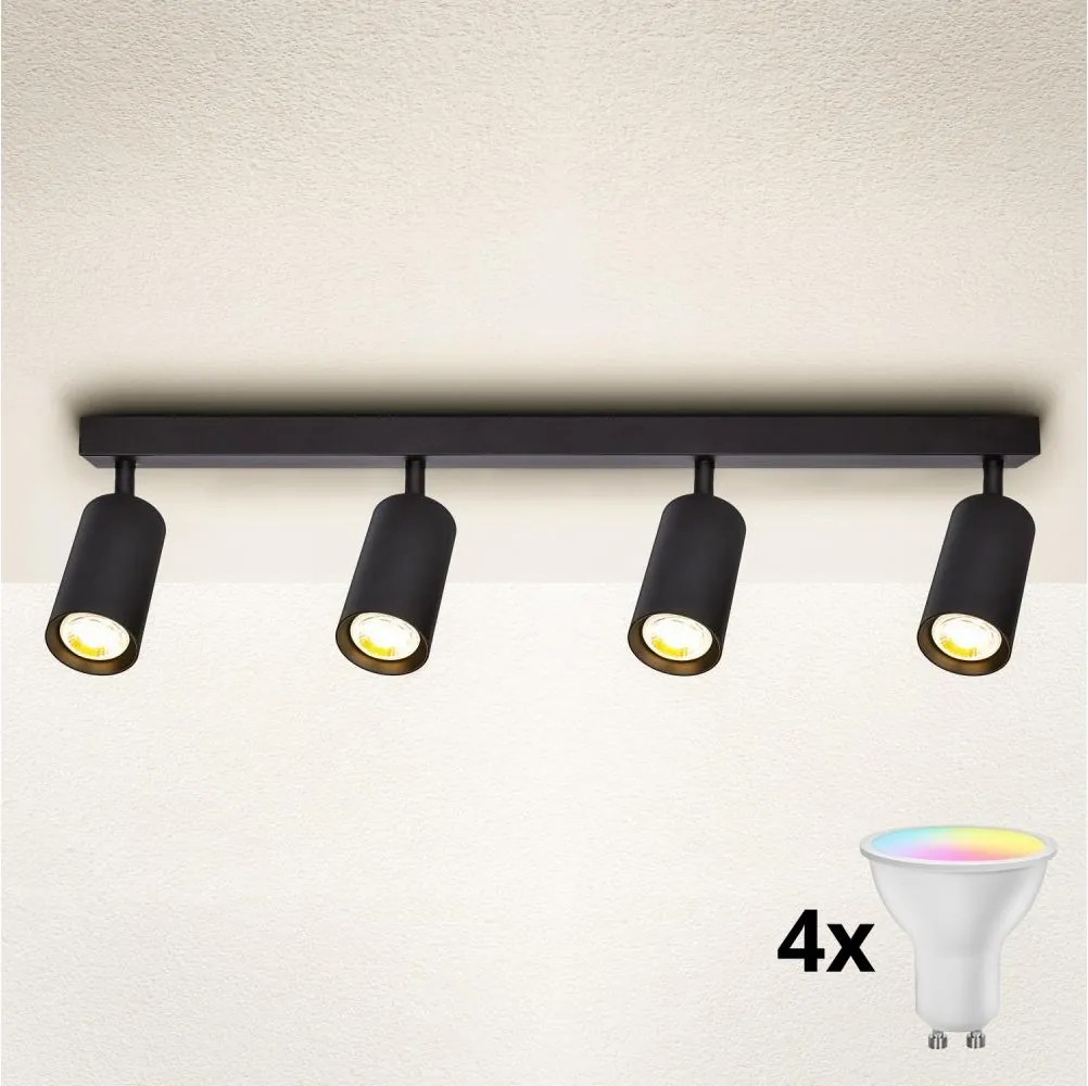 BRILAGI - LED RGBW Stmívatelné bodové svítidlo SELE 4xGU10/4,8W/230V černá