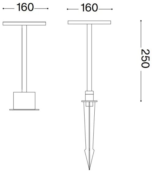Ideal Lux - LED Venkovní lampa TOFFEE LED/11W/230V CRI 90 IP65 antracit