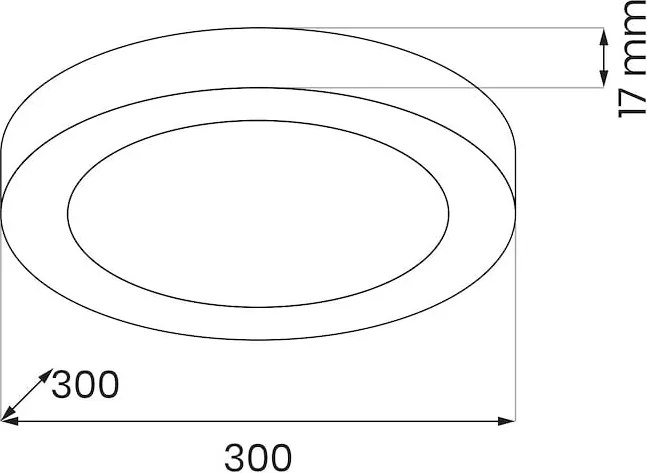 Stropní LED svítidlo Evora Round, 1x LED 24w, 3000-6000k, 3CCT, w