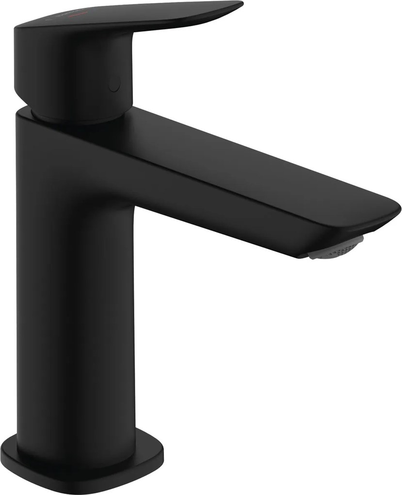 Hansgrohe Logis, páková umyvadlová baterie 110 Fine s odtokovou soupravou Push-Open, černá matná, HAN-71252670