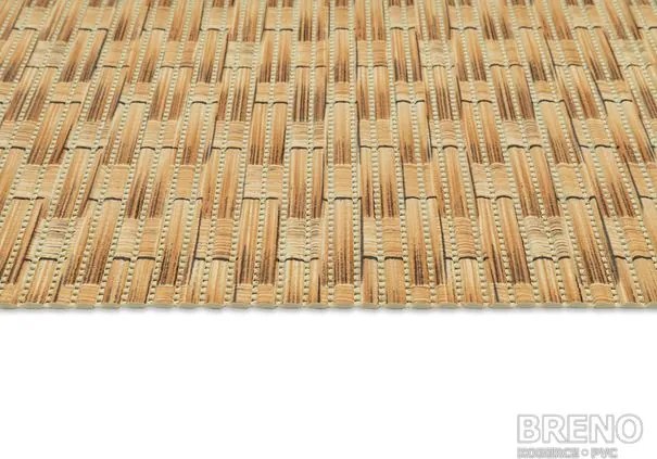 Breno Koupelnová pěnová předložka SOFTY-TEX 79913.8 proutí, šíře 130 cm, Hnědá/Béžová