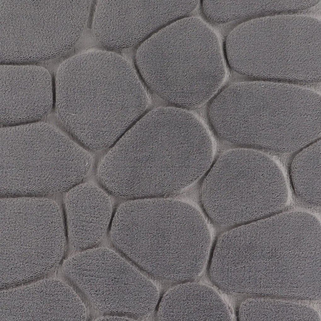 Předložka do koupelny Stones, 50x80 cm, grafitová