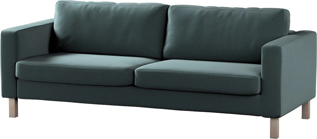 Potah na pohovku IKEA Karlstad 3-místná, nerozkládací, krátký barva zelená látka sametová
