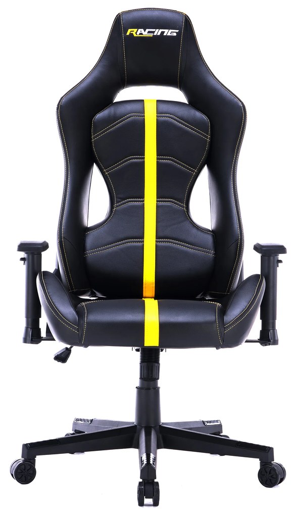 Herní židle Bergner Racing Magnum - černá/žlutá