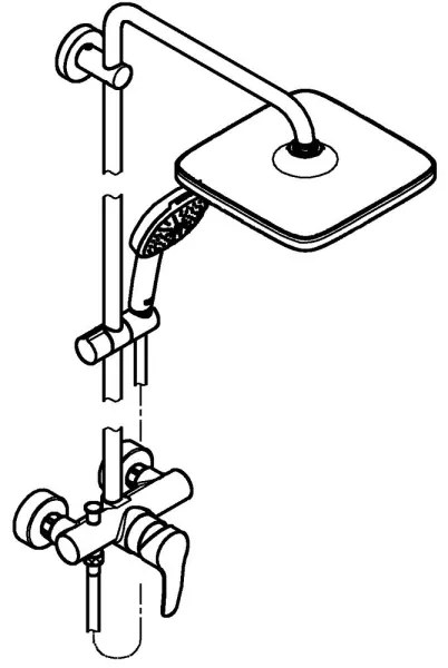 GROHE 26985001 - Sprchový systém VITALIO COMFORT 250 250 × 250 mm lesklý chrom