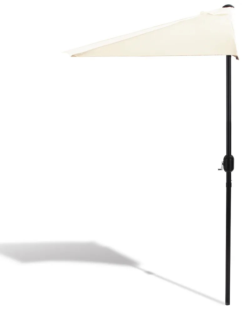 Půlkruhový slunečník béžový průměr 270 cm 104163