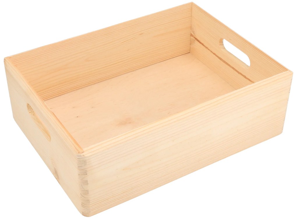 ČistéDřevo Dřevěný box 40 x 30 x 14 cm