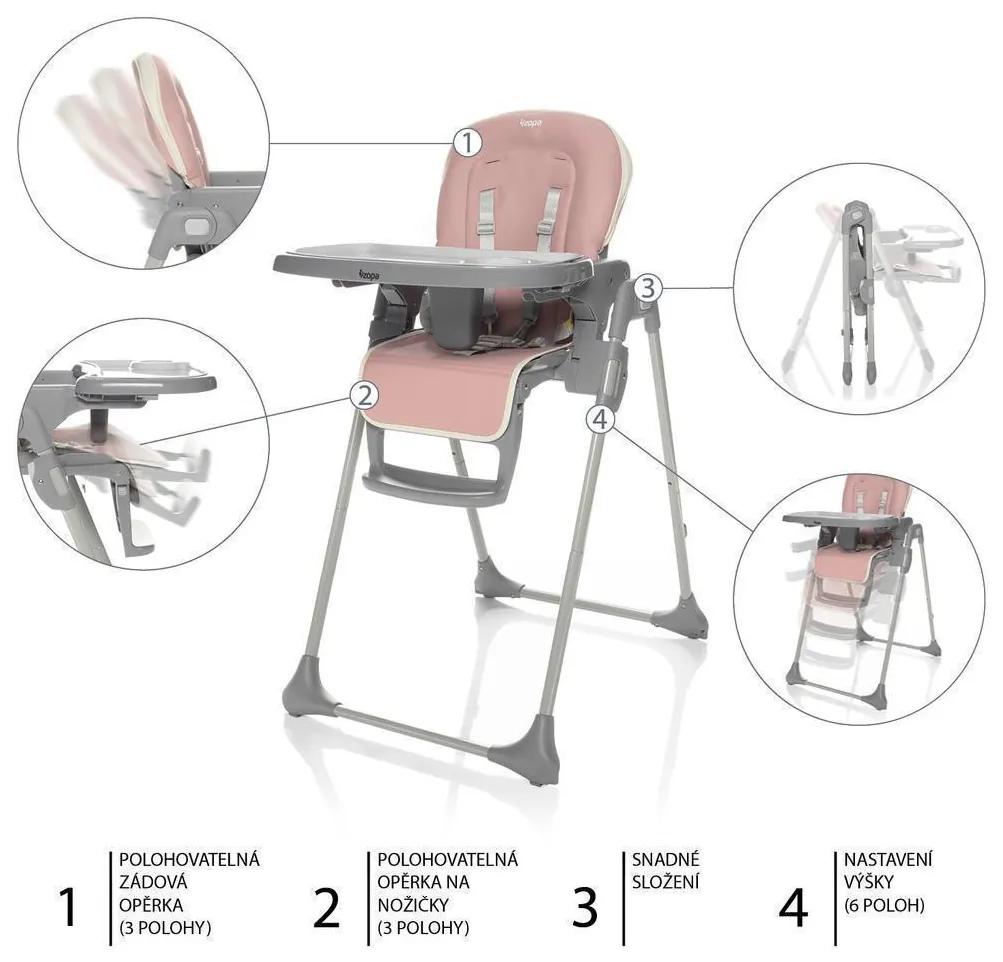 Zopa Dětská židlička Pocket Blossom pink