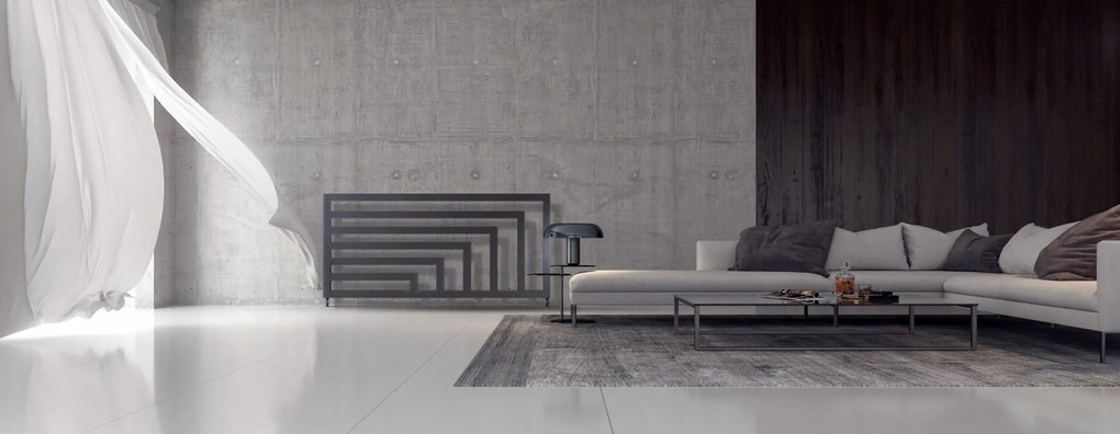 Regnis Kreon Zenit, topné těleso 1200x550 mm, 630W, černá matná, KZ120/55/BLACK/VYTÁPĚCÍTYC