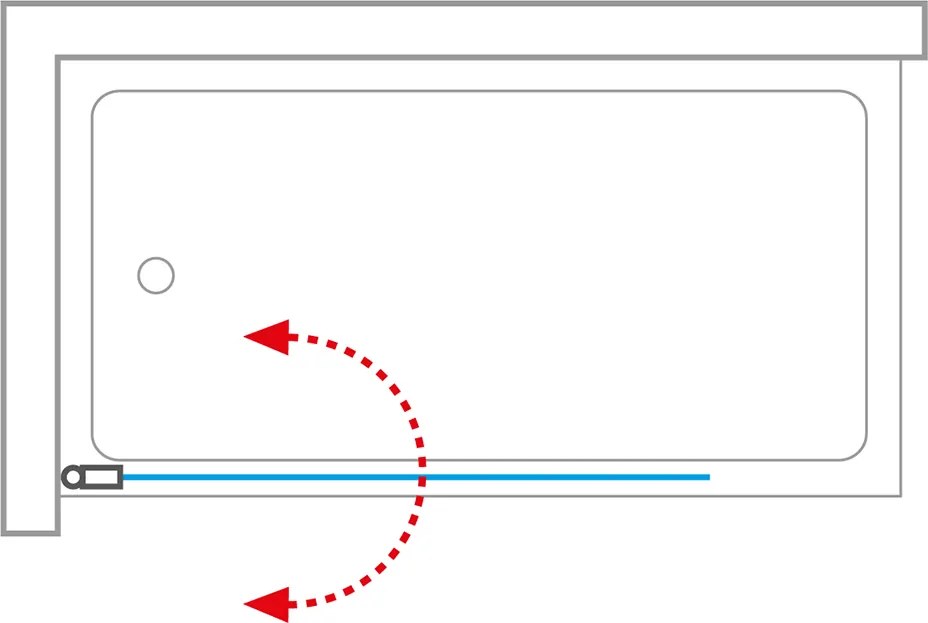 Vanová zástěna iBATH FOLD PRO Bílá Sklo TRANSPARENT 1400 mm 810 mm 4000776
