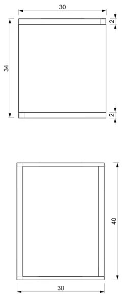 Stojan na květiny 40x30x34 cm černá