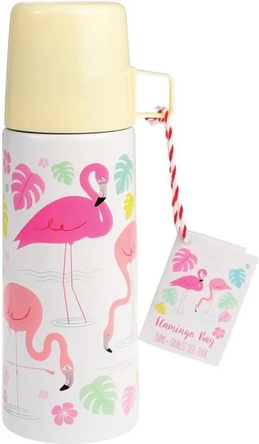 Termoska s hrnkem Rex London Flamingo Bay, 350 ml