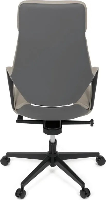 Kancelářské křeslo KA-T8426 GREY, houpací mechanismus, šedá ekokůže (59 x 63) cm