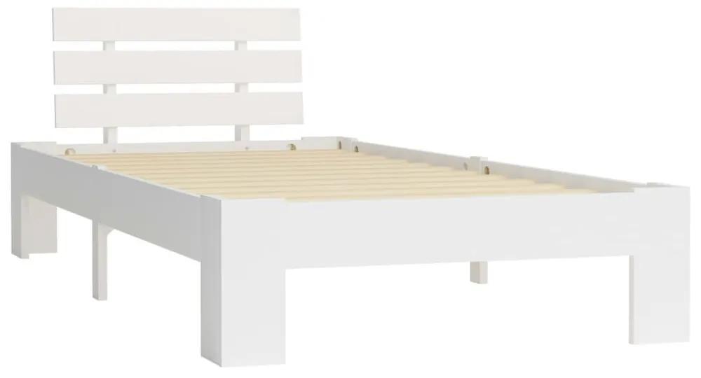 Petromila Rám postele bílý masivní borové dřevo 100 x 200 cm
