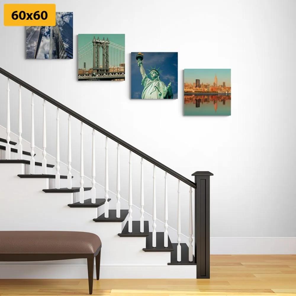 Set obrazů krásy města New York - 4x 40x40 cm