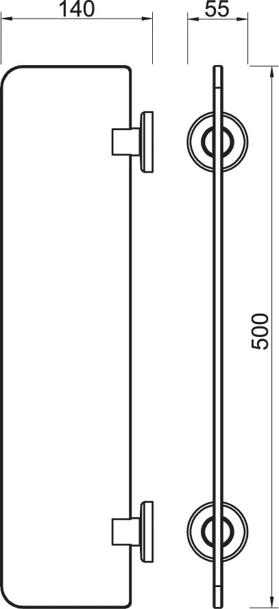 Ferro Smile Polička SMILE, chromová, ASM13