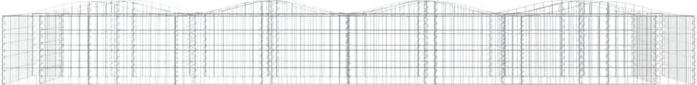 Klenutý gabion vyvýšený záhon 400x100x50 cm pozinkované železo 153551