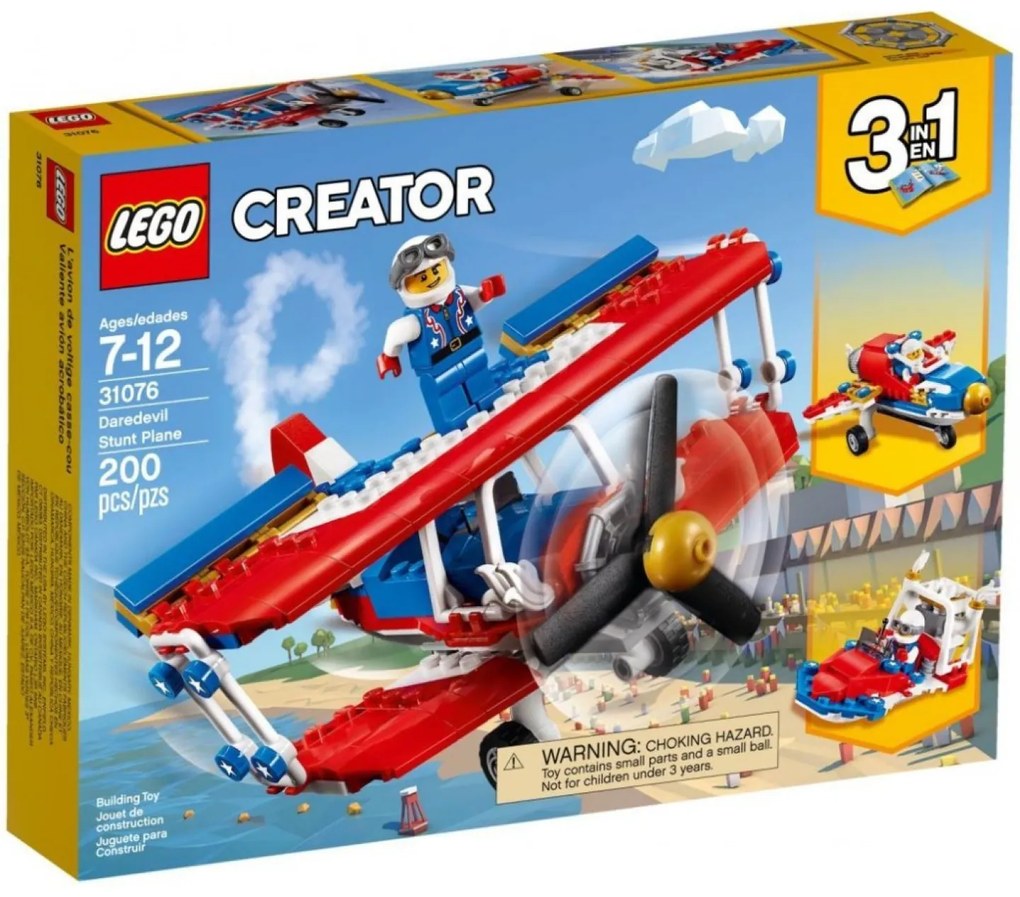 Lego creator 31076 odvážné kaskadérské letadlo