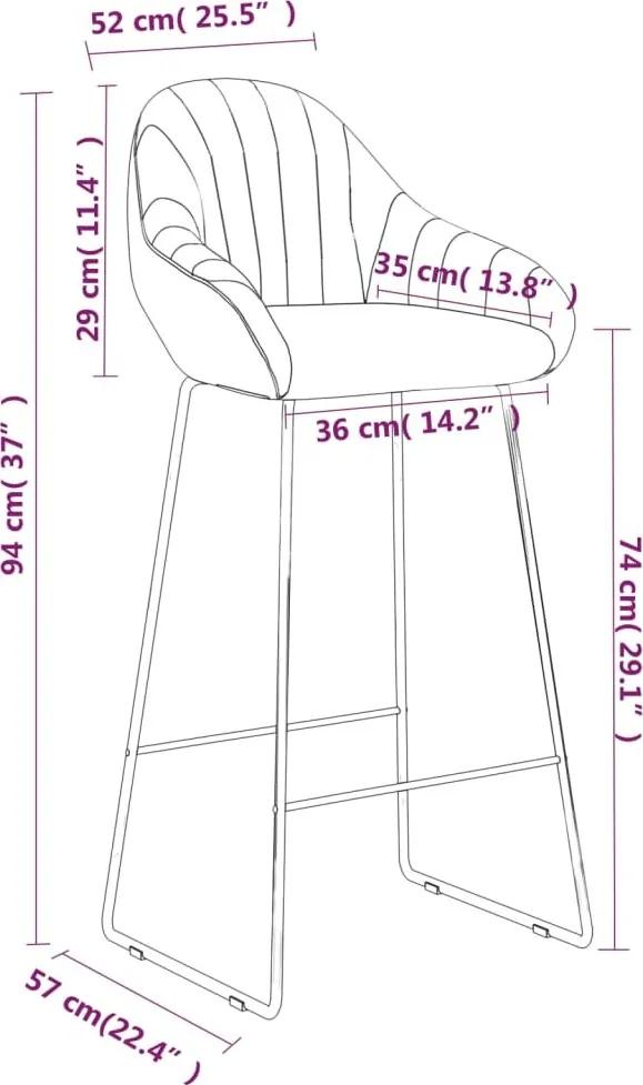 vidaXL Barová židle samet [338719] Barva: Černá