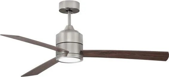 NV 9952345 Stropní ventilátor AXEL nerez hliník a listy z teakového dřeva a ořechu - NOVA LUCE